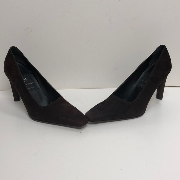 Di Sandro | Shoes | Disandro Made In Italy Brown Suede High Heel Pump ...